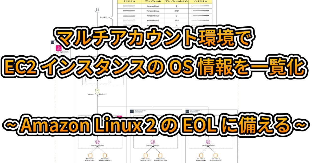 マルチアカウント環境で EC2 インスタンスの OS 情報を一覧化 ~Amazon Linux 2 の EOL に備える~ | iret.media